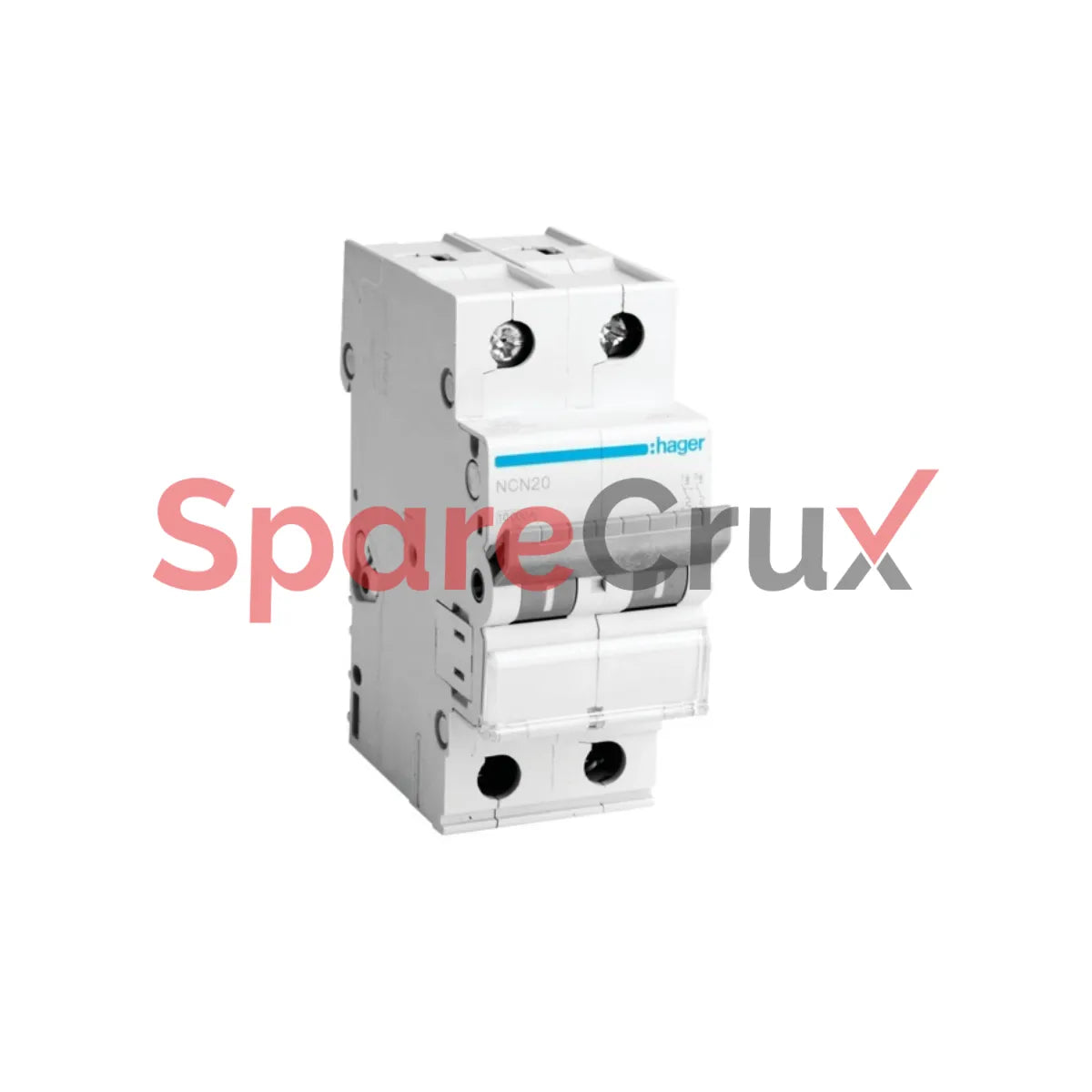 NCN220N | HAGER | C-Curve 10kA 2 Pole MCB – SpareCrux