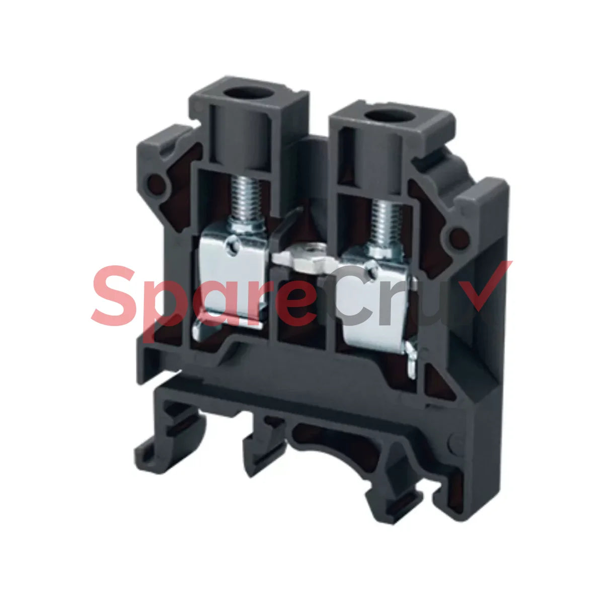 CTS6UBK | CONNECTWELL | 6 mm² Feed Thru Screw Clamp Terminal Block Bla ...